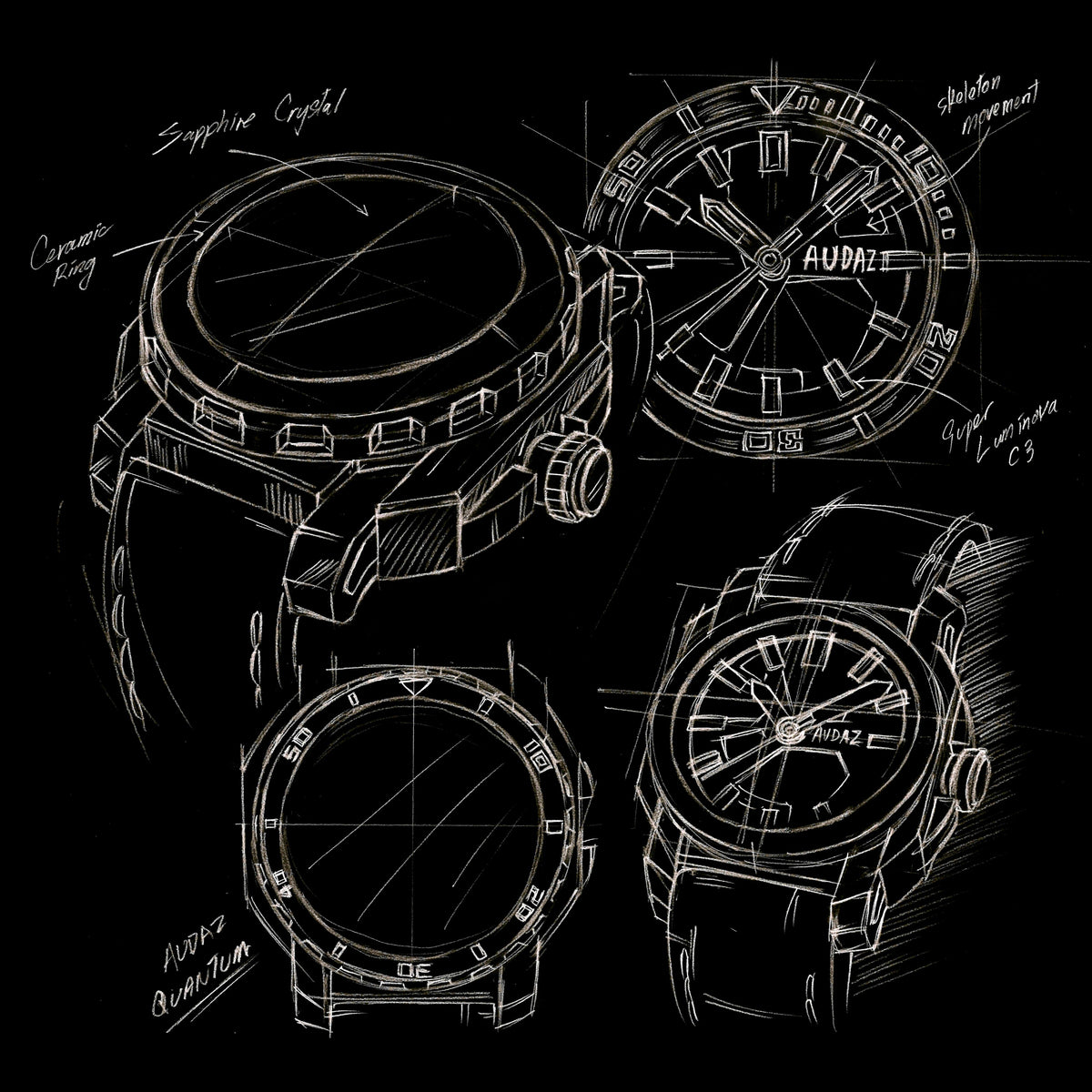 Audaz Quantum Collection I Skeletonized Automatic Movement - Audaz Watches