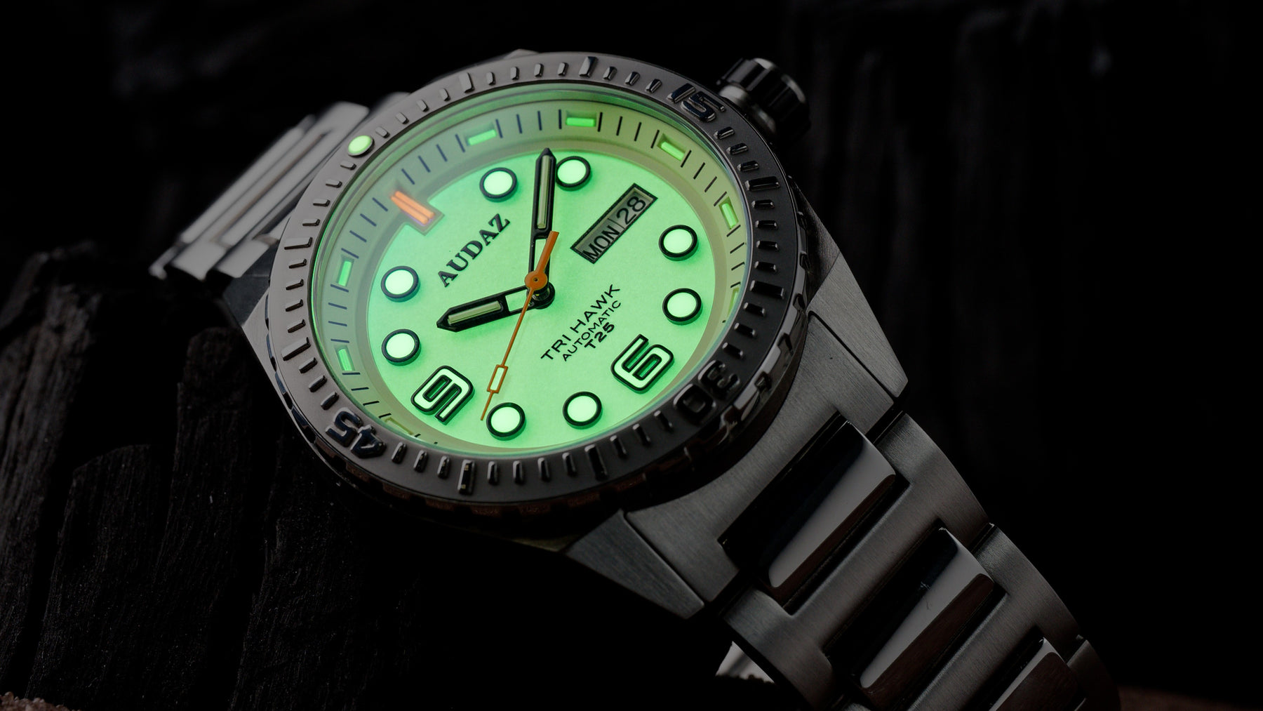 Tri-Hawk Dive Watches I Lume Dials with Tritium Tubes I Automatic ...