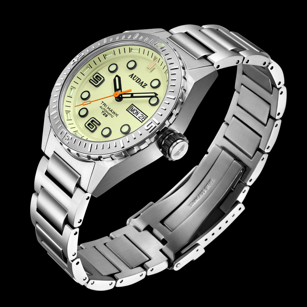 Tri-Hawk Dive Watches I Lume Dials with Tritium Tubes I Automatic ...
